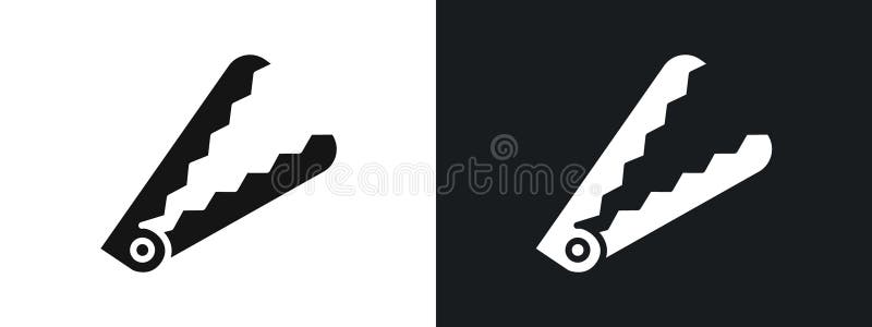Metal Trap Icon Linear Graphics Set Vector in Black Stock Illustration ...