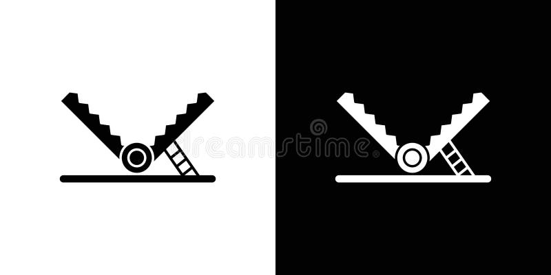 Metal Trap Icon Linear Logo Isolated Stock Illustration - Illustration ...