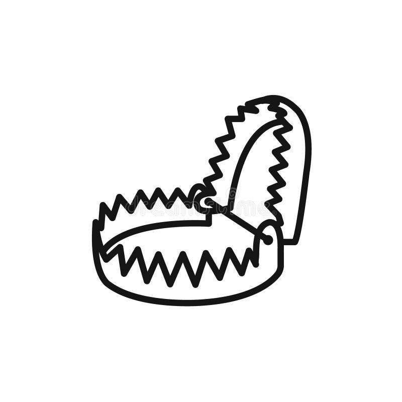 Metal Trap Icon Vector Set Collection for Web Stock Illustration ...