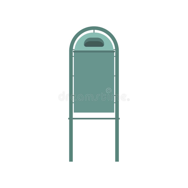 Metal Trash Bin Icon Vector Flat Illustration Design Stock Vector ...