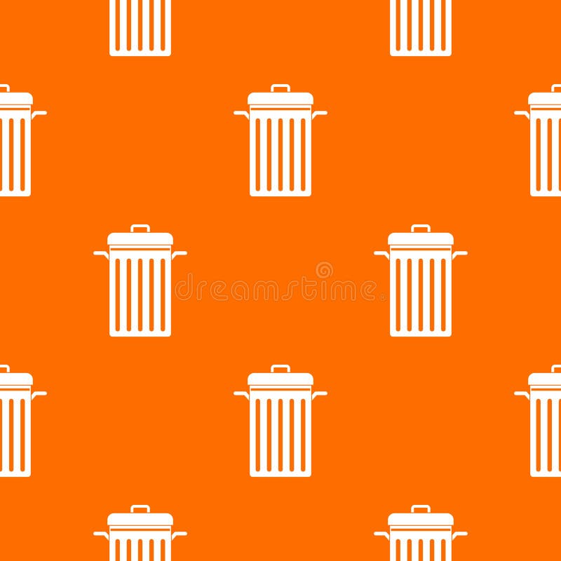 Metal Trash Can Pattern Seamless Stock Vector - Illustration of ...