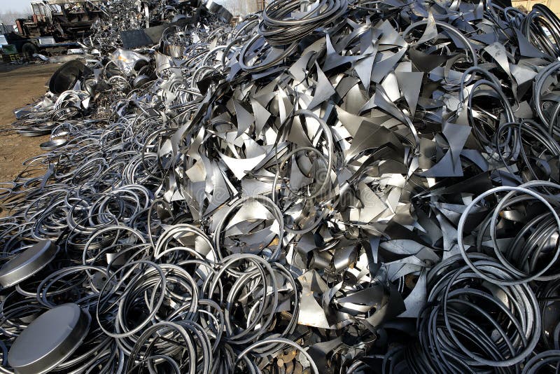 Metal trash for scrap stock image. Image of machinery - 113319767