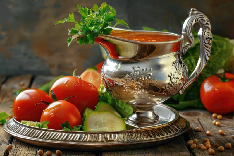 Metal Tray with Silver Pitcher Stock Image - Image of pitcher, beverage ...