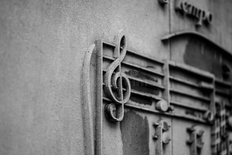 Metal Treble Clef on Stave, Art Forever Stock Photo - Image of ...