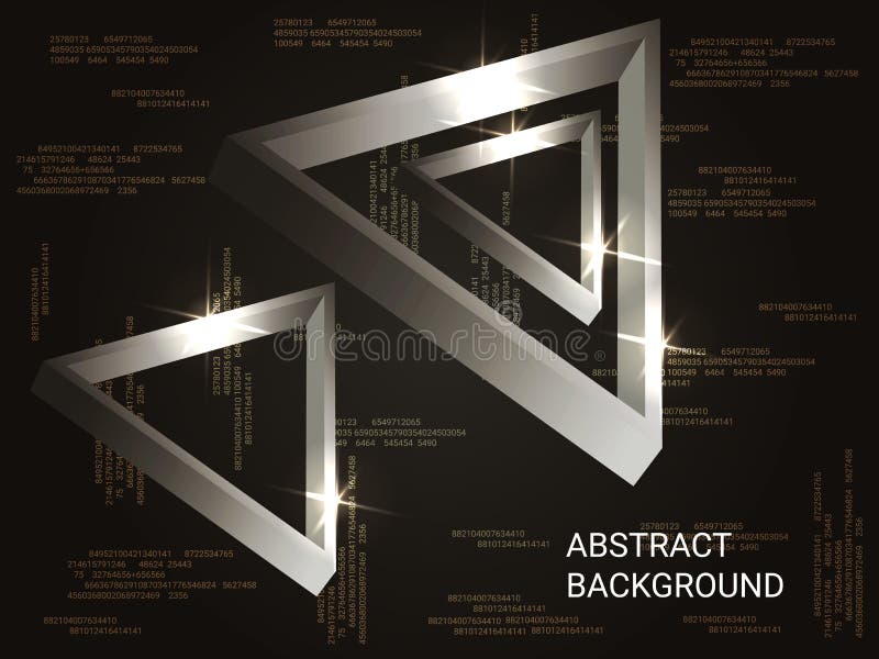 Metal Triangles Sparkle on the Background. Stock Vector - Illustration ...