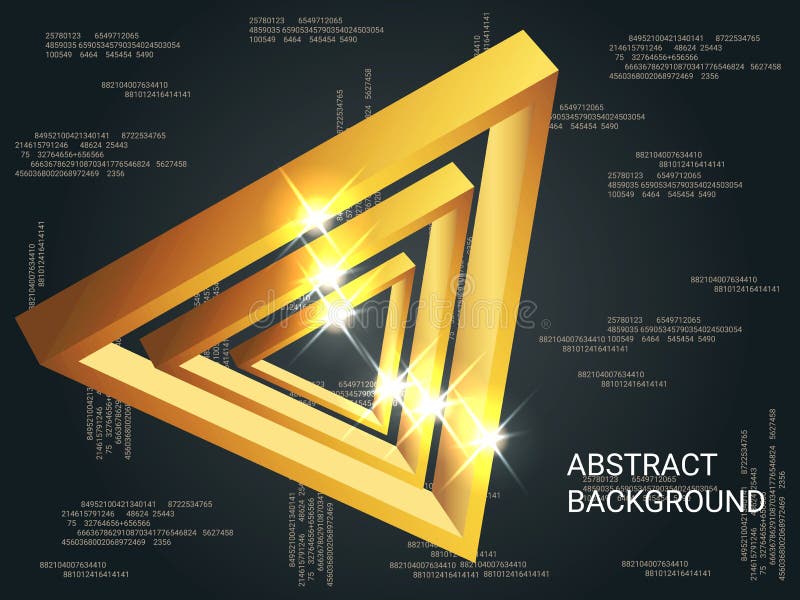 Metal Triangles Sparkle on the Background. Stock Vector - Illustration ...