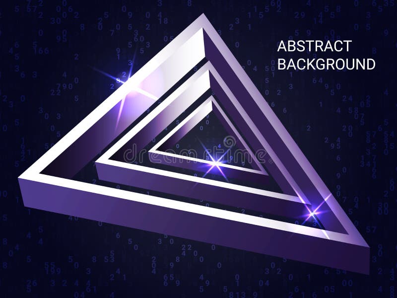 Metal Triangles Sparkle on the Background Stock Illustration ...