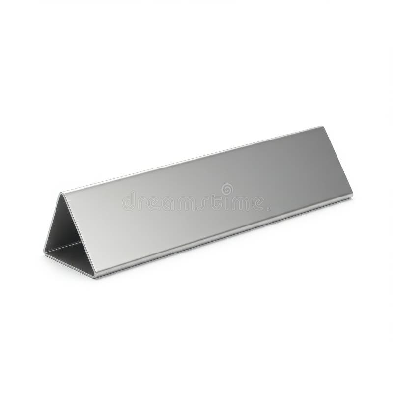 Metal Triangular Prism Isolated on White Background. Use Cases: Signage ...