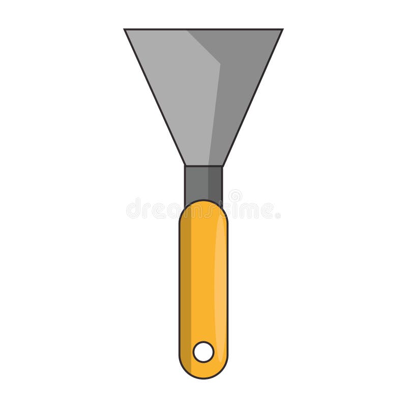 Metal Trowel Tool Icon Cartoon Stock Vector - Illustration of house ...