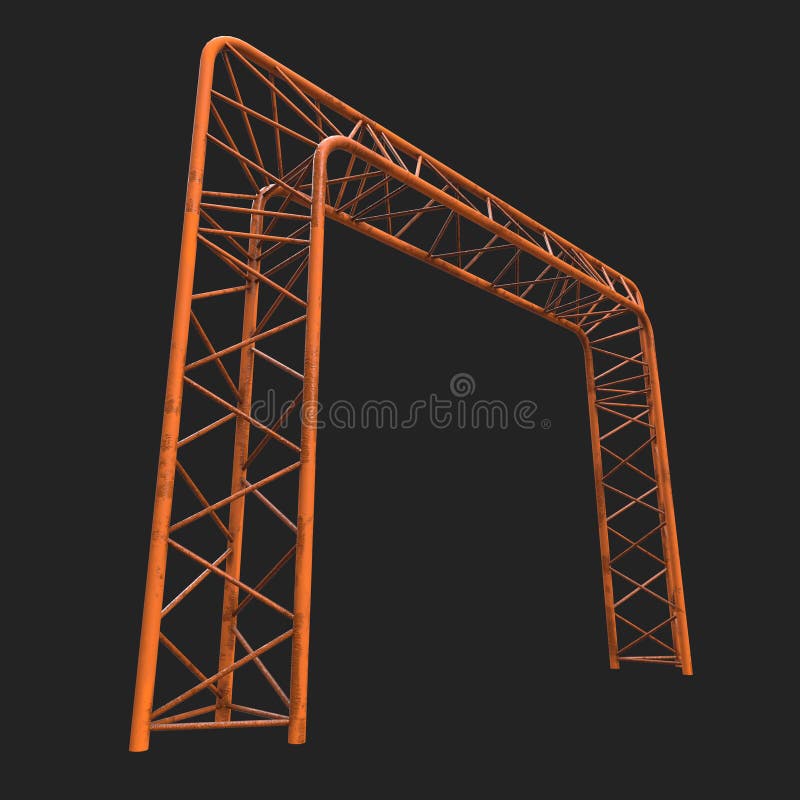 Metal truss girder element stock illustration. Illustration of black ...