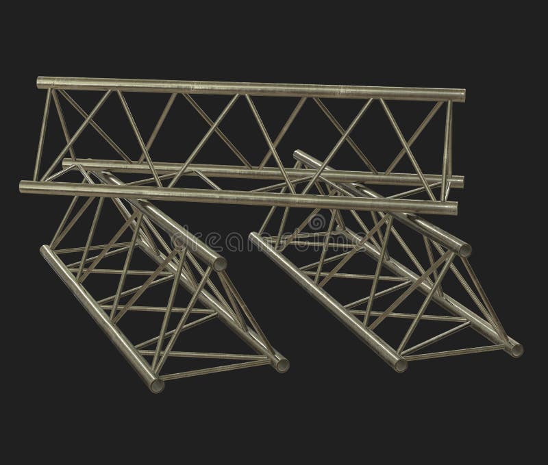 Metal truss girder element stock illustration. Illustration of ...
