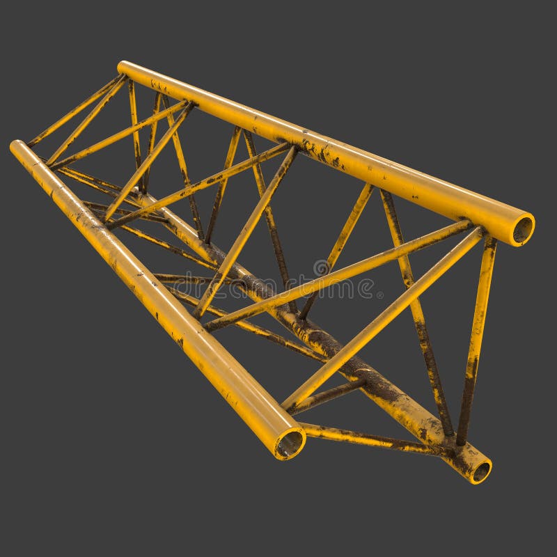 Metal truss girder element stock illustration. Illustration of ...