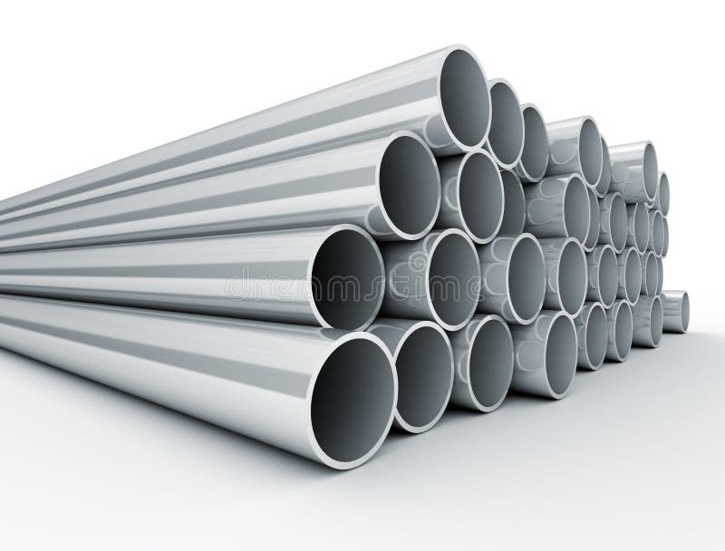 Metal tubes stock illustration. Illustration of horizontal - 34486959