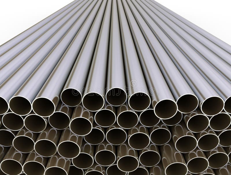 Metal tubes isolated stock illustration. Illustration of industry ...