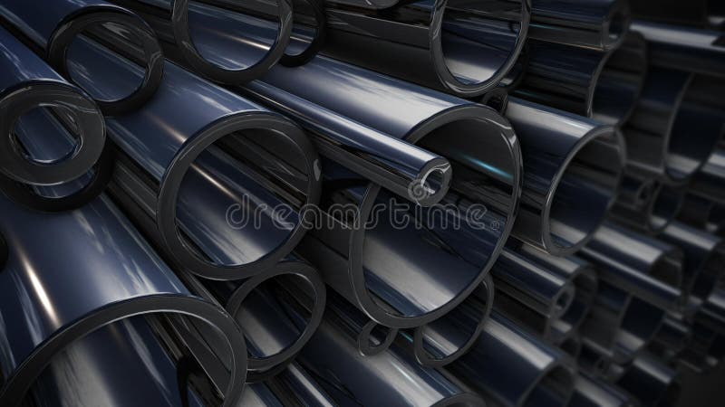 Metal tubes stack stock illustration. Illustration of construction ...