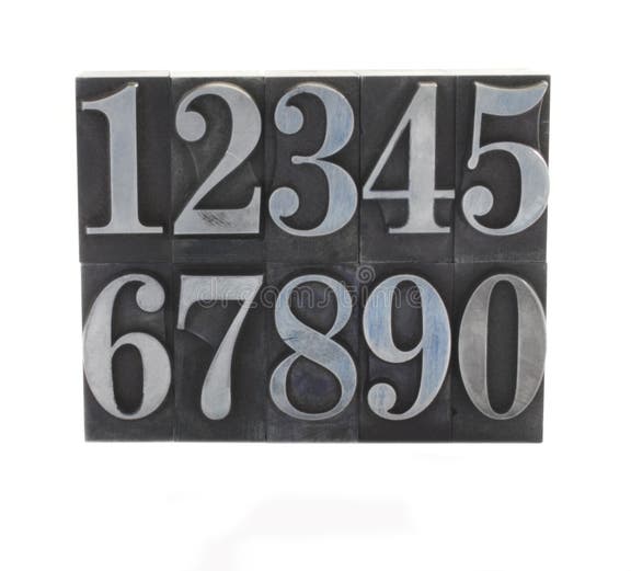 Metal type numbers 1 stock image. Image of metal, stained - 2687423