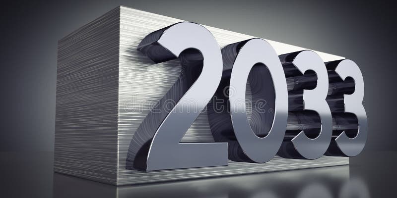 2033 - Metal Typographical Concept Stock Illustration - Illustration of ...