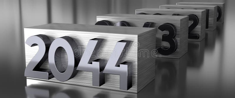 2044 - Metal Typographical Concept Stock Illustration - Illustration of ...
