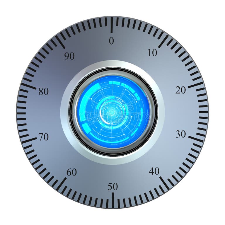 Metal Vault with Dial Number Stock Illustration - Illustration of ...