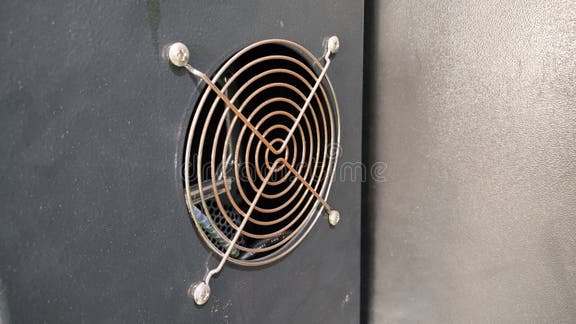 Metal Ventilation System with a Fan Computer Stock Photo - Image of ...