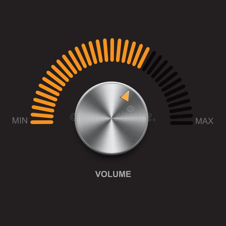 Metal volume button stock vector. Illustration of display - 63112444