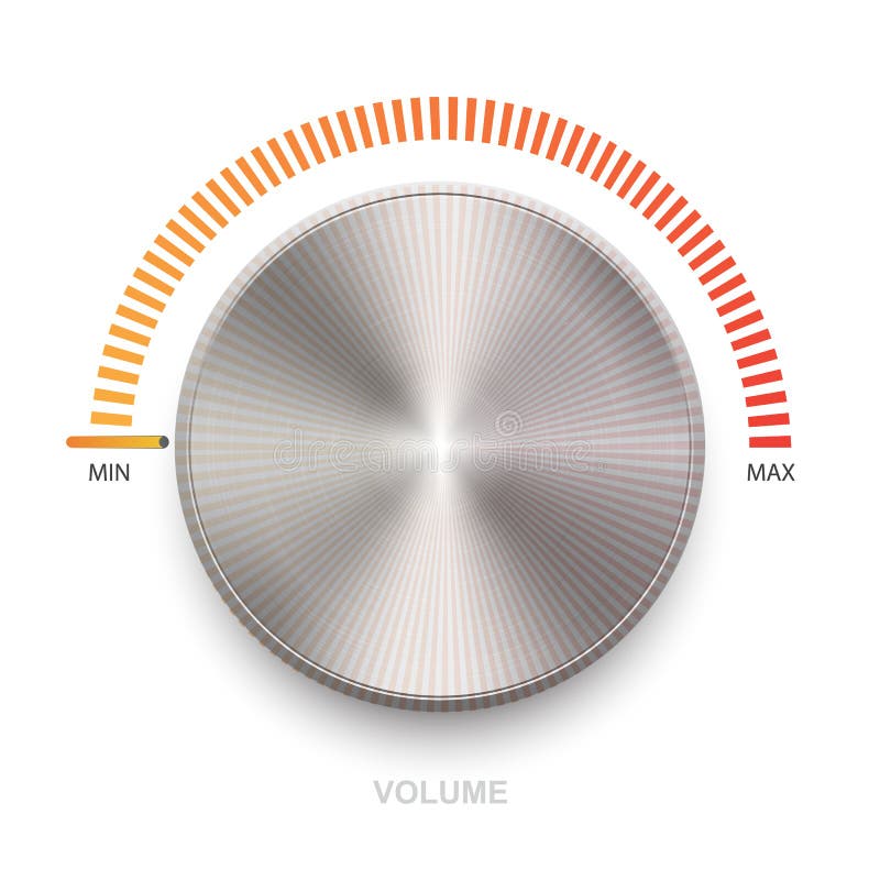 Metal volume sound button stock vector. Illustration of painting - 63112423
