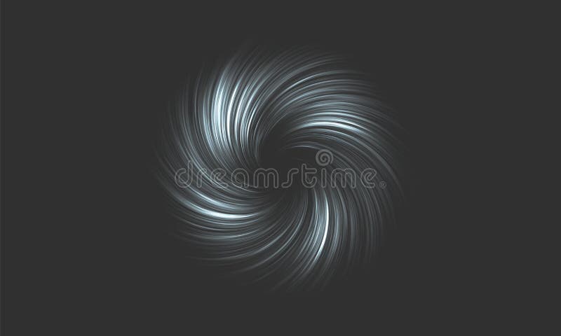 Metal Vortex. Neon Abstraction, Twisted in a Spiral. Vector Element ...