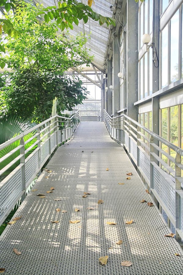 Metal walk way stock image. Image of interior, frame - 34718757