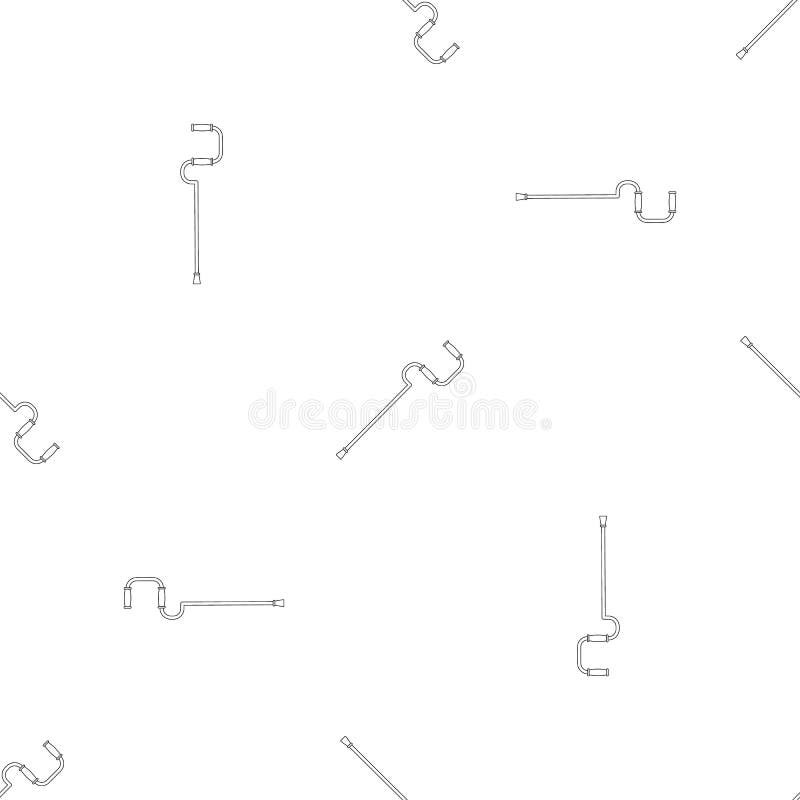Metal Walking Stick Pattern Seamless Vector Stock Vector - Illustration ...