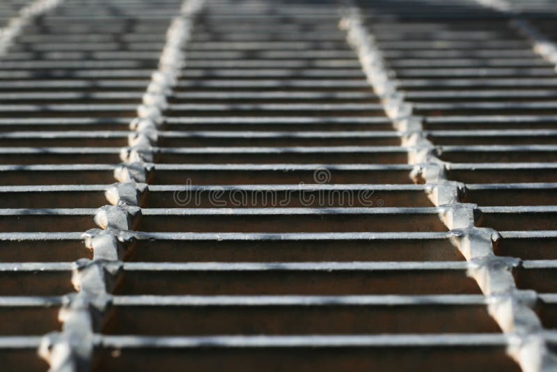 Metal Walkway Stairs Make a Curved Path in the Garden. Stock Image ...