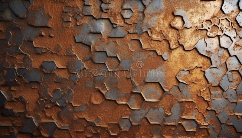 Metal Wall Covered with Rust. Stock Illustration - Illustration of ...