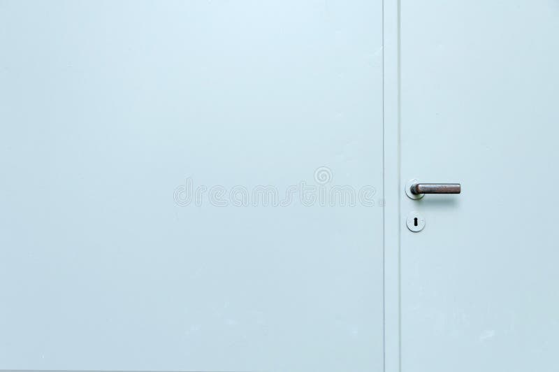 Metal Wall and Door with Handle and Keyhole Stock Image - Image of ...