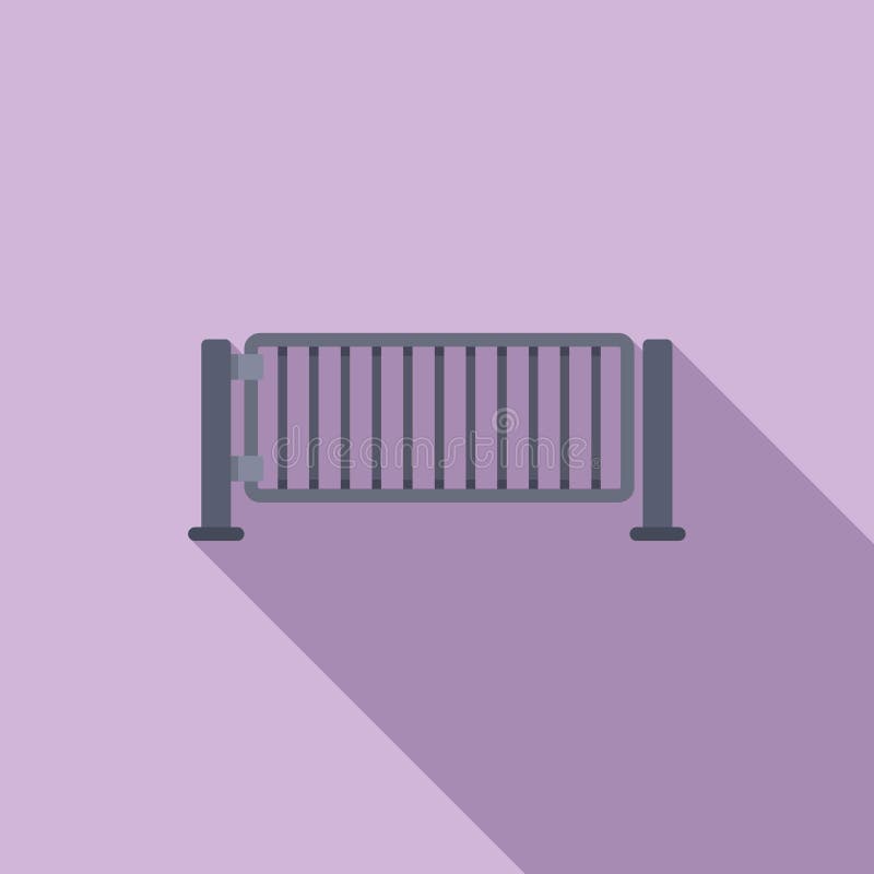Metal Wall Gate Icon Flat Vector. Automatic Security Stock Vector ...