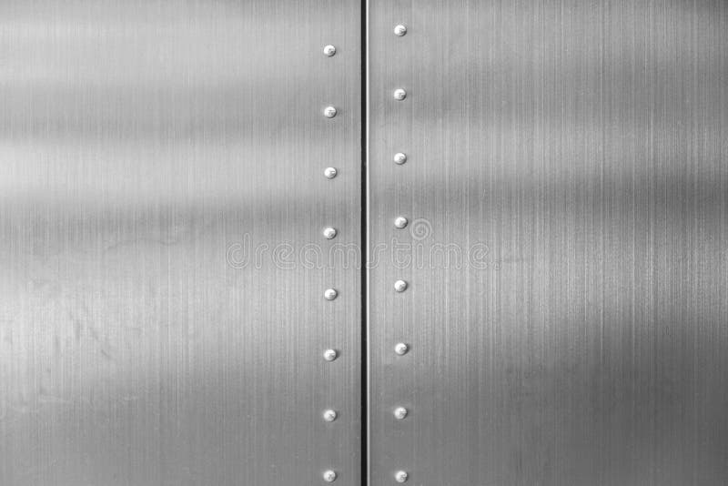 Metal Wall with Installed Rivets Stock Photo - Image of fastener, piece ...