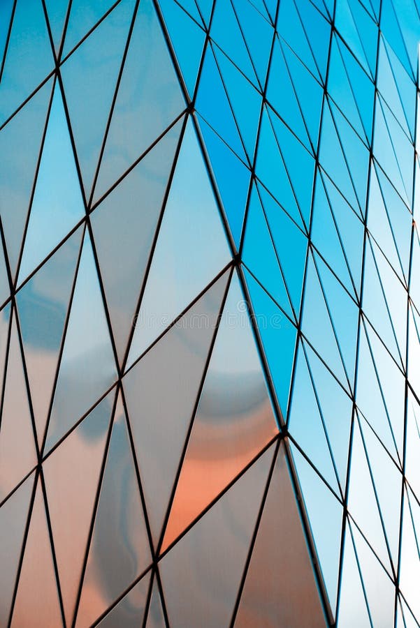Metal wall of triangles stock photo. Image of city, angular - 182741870