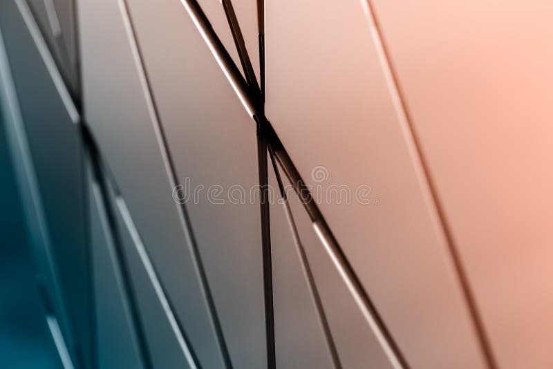 Metal wall of triangles stock image. Image of object - 183193713