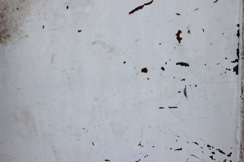 Metal Wall with Rust and Old White Paint Texture Stock Photo - Image of ...