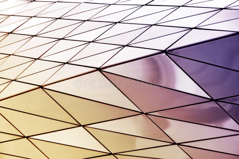 Metal wall of triangles stock photo. Image of design - 182743786