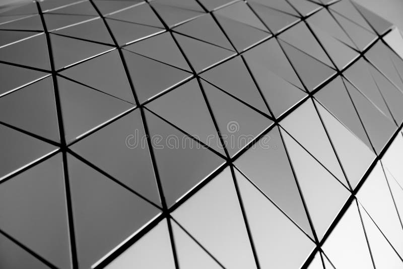Metal wall of triangles stock image. Image of grey, engineering - 183193437