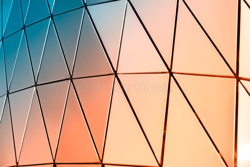 Metal wall of triangles stock image. Image of business - 183193017