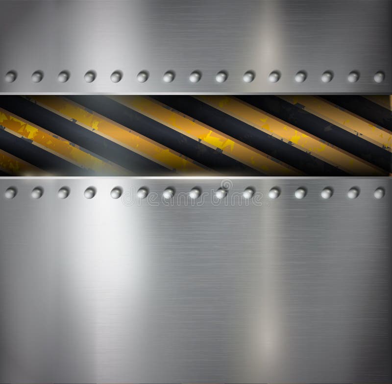 Metal warning background stock vector. Illustration of metal - 50776044