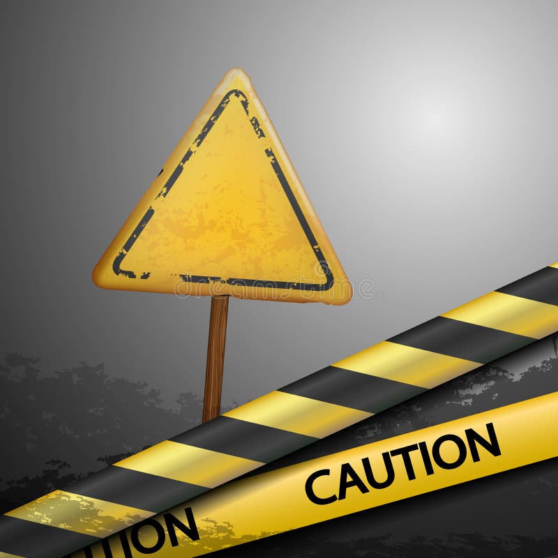 Metal warning sign stock vector. Illustration of alarm - 50891789