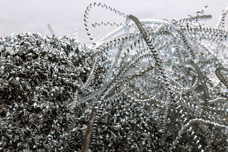 Metal Waste in a Metal Container. Heavy Industry Stock Image - Image of ...