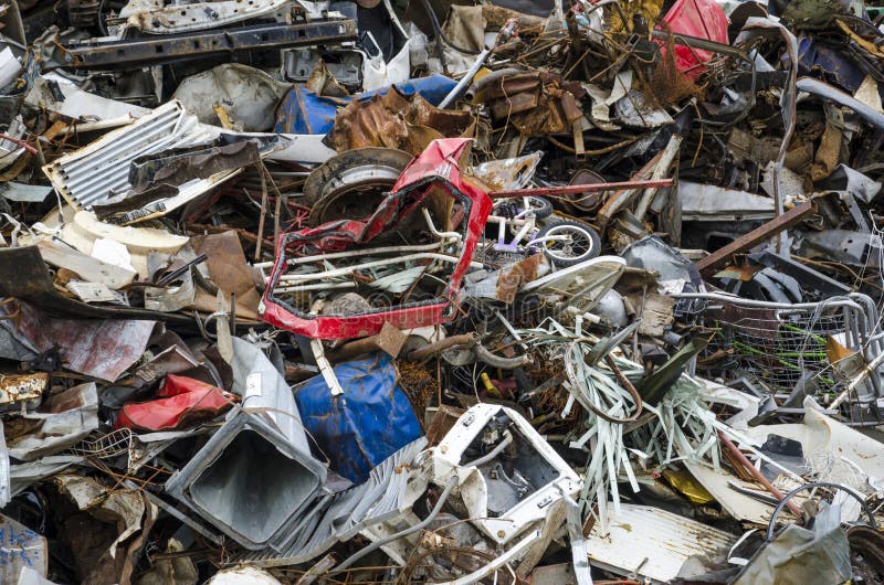Metal Waste Pieces Ready To Be Recycled Stock Image - Image of ...