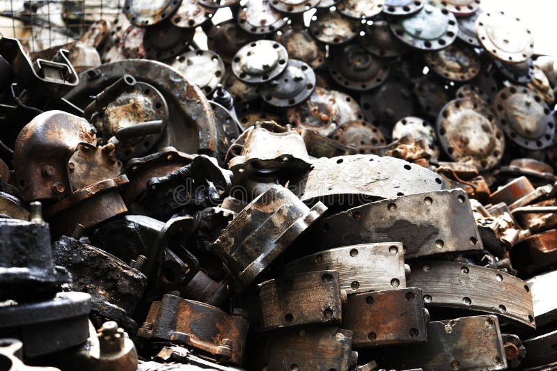 Metal Waste and Scrap the Old Car Parts Stock Photo - Image of waste ...