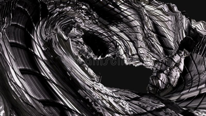 Metal Waves Texture for Background Stock Footage - Video of fractal ...