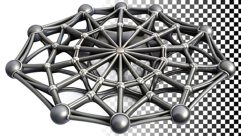 Metal Web Structure, Industrial Grid, Geometric Mesh, Technical Design ...