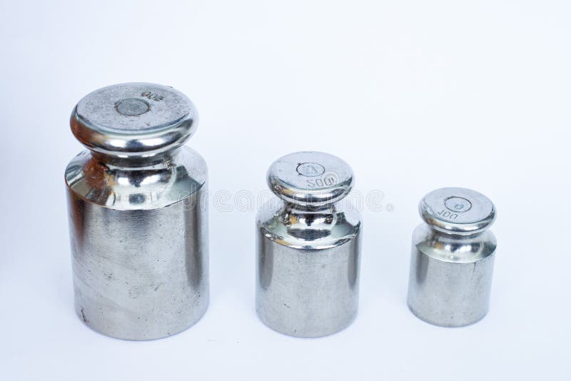 Metal Weight for Measuring Mass on a White Non-isolated Background ...