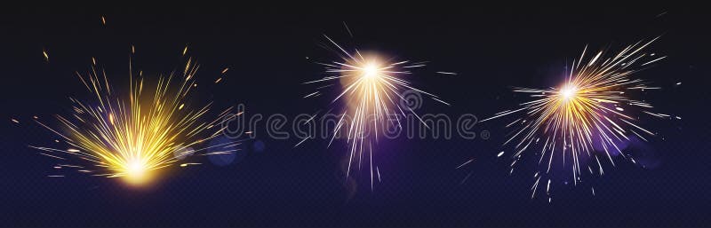 Metal Weld Spark Light Effect. Firework Flare Stock Illustration ...