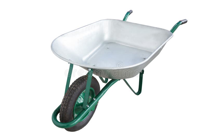 Metal Wheelbarrow stock photo. Image of industry, metal - 54737852